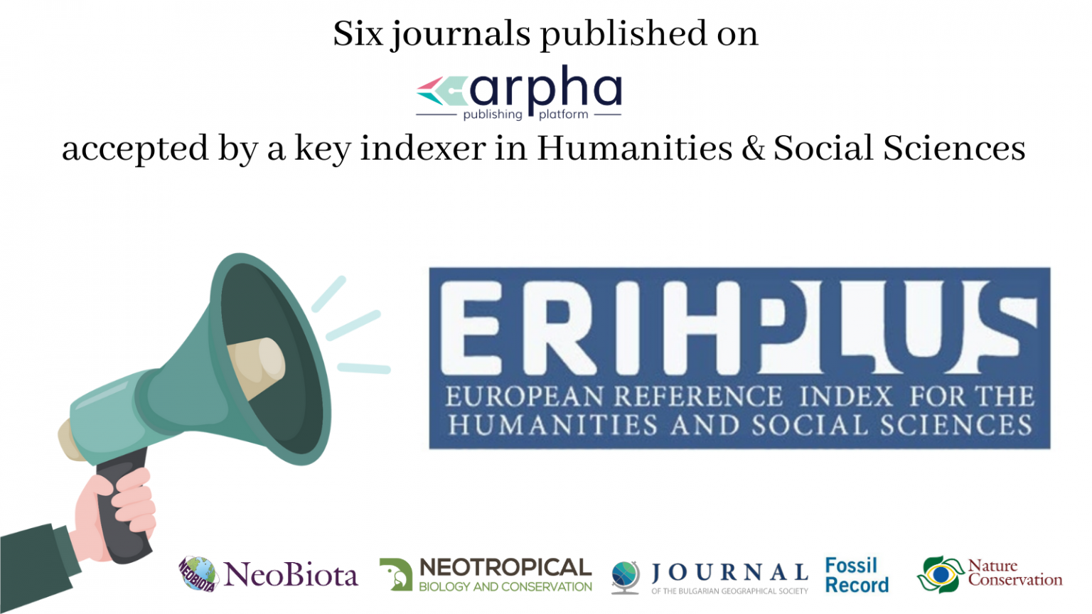 ARPHA Platform reports 6 journals now indexed in ERIH PLUS - Arpha Blog